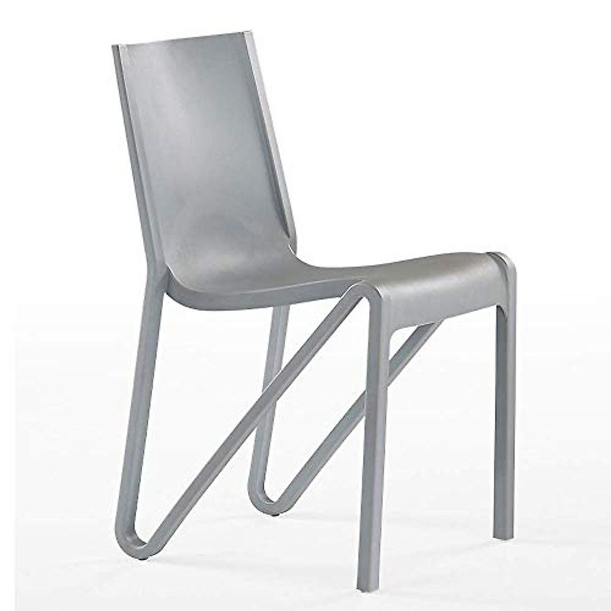 XOUVY Plastic Chair Simple Modern Chair - Leisure Chair Integrated molding Suitable for Computer Chair Office Chair Conference Chair Cafe Dining Chair (4 Pieces)