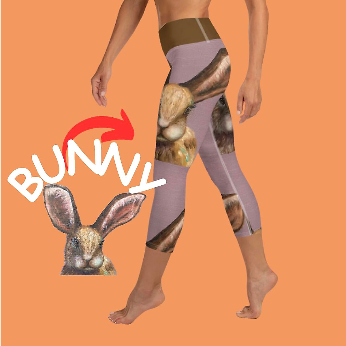 Whimsy Fit Womens Leggings Yoga Pant High Waisted Tummy Control Capri Leggings for Workout Wear Leggings for Women Activewear Pink/Red