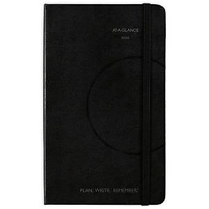 AT-A-GLANCE 2024 Weekly & Monthly Appointment Book Planner, Plan. Write. Remember. 5" x 8-1/4", Small, Casebound, Black (706D100524)