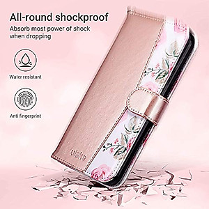 ULAK Compatible with iPhone 11 Pro Max Wallet Case for Women Girls, PU Leather Flip Cover with Card Holder Kickstand Shockproof Protective Purse Case for iPhone 11 Pro Max 6.5 Inch, Rose Gold