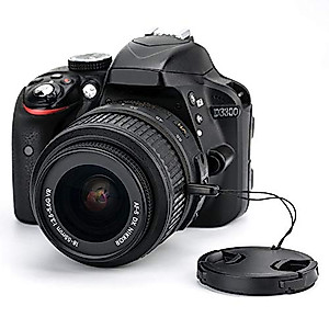 2 Pack JJC 52mm Front Lens Cap Cover with Elastic Cap Keeper for Nikon D3000 D3100 D3200 D3300 D5000 D5100 D5200 D5300 D5500 with AF-S 18-55mm Kit Lens and Other Lenses with 52mm Filter Thread
