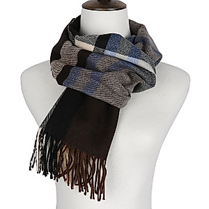 YATEEN Men's Soft Classic Cashmere Feel Winter Scarf