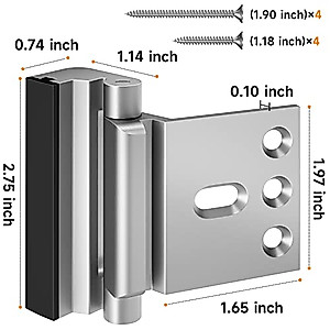 Door Reinforcement Lock - Easy Installation, Durable and Child-Safe Home Security Lock to Prevent Unauthorized Entry