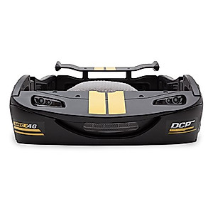 Delta Children Turbo Race Car Twin Bed, Black