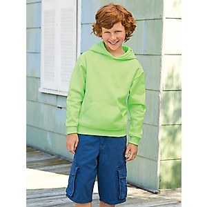 Jerzees 996Y Youth NuBlend Hooded Pullover Sweatshirt, Scuba Blue, Small