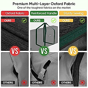 BALEINE 9 ft Christmas Tree Storage Bag, Heavy Duty 900D Oxford Fabric with Reinforced Handles and Dual Zippers Wide Opening, Extra Large Storage Container for Trees and Decorations (Black)