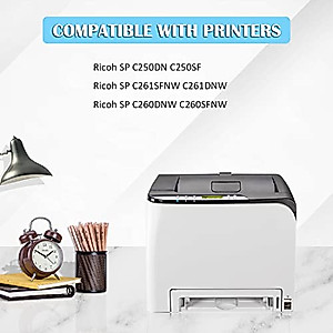 ASEKER Compatible Toner Cartridge SP C250 C261 407539 for Ricoh SP C250DN C250SF C261SFNW C261DNW C260 C260DNW C261DNw C260SFNW Printer High Capacity 2300 Pages (Black)