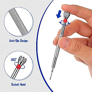 8 Pieces Precision Screwdriver, Jewelers Screwdriver Set, Watch Repair Screwdriver Set 0.6-1.6 mm, Micro Screwdriver for Watch Repair, Eyeglasses Repair, Jewelry Work, Electronics Repair