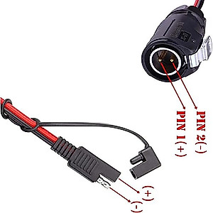 BELOMI 5 Pack 12 AWG 2 Pin Quick Disconnect Wire Connectors, Solar Panel Polarized Wire Harness Lead Cable, Red and Black Wire Connector for Motorcycle Car Tractor Boat, Car Accessories