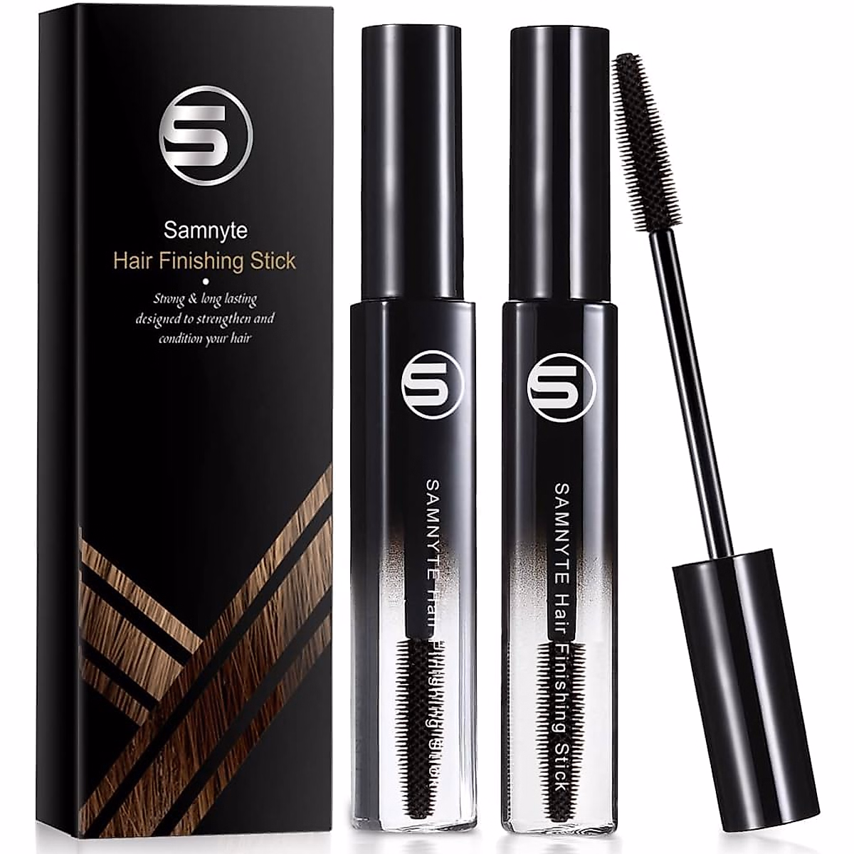 Hair Finishing Stick, 2 Pack - 0.7 Fl.Oz Hair Mascara for Taming Flyaways, Not-Greasy Hair Gel Stick