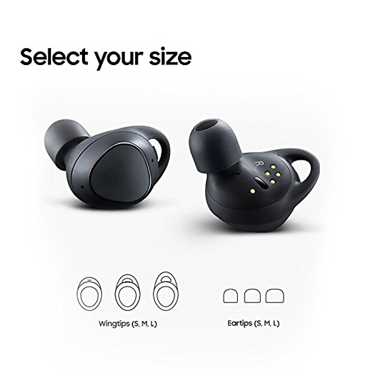 Samsung Gear IconX (2018 Edition) SM-R140NZKAXAR Bluetooth Cord-free Fitness Earbuds, w/ On-board 4Gb MP3 Player (US Version with Warranty) - Black