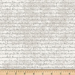Art Gallery Fabrics Art Gallery Littlest Heartfelt Snow Fabric, Grey