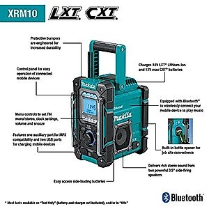 Makita XT1001SM 18V LXT® Lithium-Ion Cordless 10-Pc. Woodworking Combo Kit (4.0Ah)