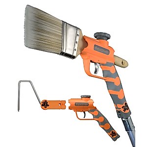McCauley Tools Revolver- Heavy Duty, Long Handle Paint Brush Extender and Roller Holder, Paint Edger Tool for High Ceilings, Corner Painting Tool Compatible with All Threaded and Locking Poles