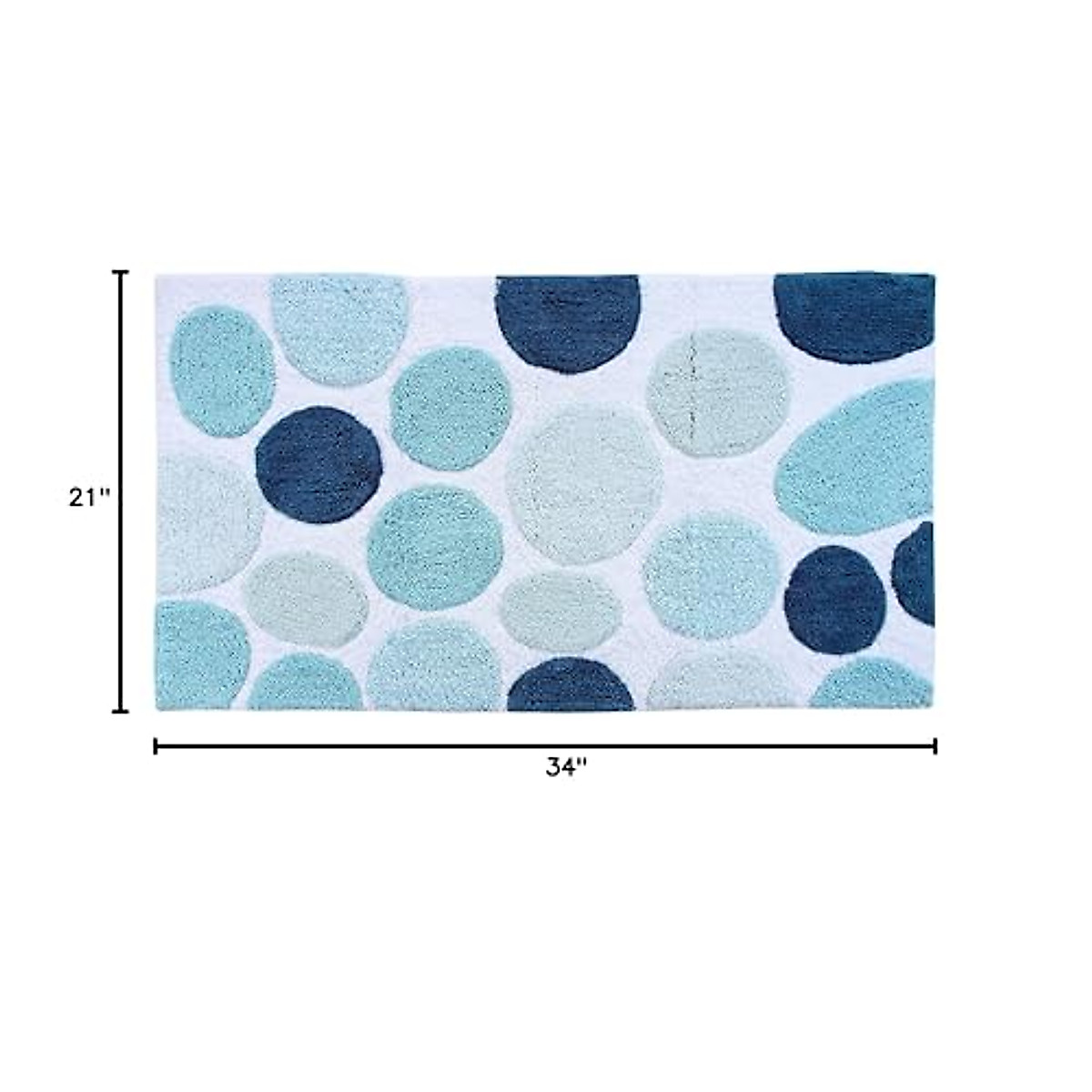 Saffron Fabs SFBR1374S Rug for Bathroom, 34" X 21", Blue