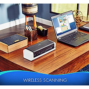 Brother Wireless Portable Compact Desktop Scanner, ADS-1250W, Easy-to-Use, Fast Scan Speeds, Ideal for Home, Home Office or On-the-Go Professionals