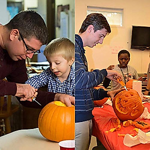 12 Pieces Professional Pumpkin Carving Kit Tool Heavy Duty Stainless Steel Tool Set with Storage Carrying Case Used As a Carving Knife for Pumpkin Halloween Decoration …