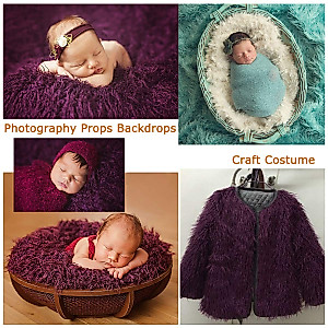 Faux Fur Long Pile Curly Fabric Alpaca Mongolian,Fake Fur Luxury Shag Fabric for DIY Craft Decoration Photo Prop Backdrop Cosplay Chairs Sofa Cushion Rugs 150x50cm(Color:2 Brown)