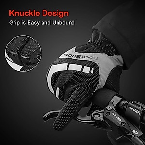 ROCKBROS Cycling Gloves Motocycle Mountain Bike Gloves Full Finger Biking Gloves for Men Bicycle Gloves