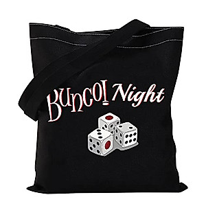 VAMSII Girls Night Out Bunco Party Tote Bag Dice Game Bunco Night Accessory Bag Bunco Game Lovers Players Gifts (Tote)