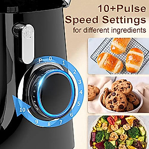 Mini Angel Electric Stand Mixer, 5.5 Quarts, Dough Hook, Flat Beater, Wire Whisk Attachments, 10+P Speeds with Splash Guard, Black with DIY STICKERS