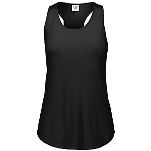 Augusta Sportswear Womens Lux Tri-blend Tank, Black Heather, 2XL
