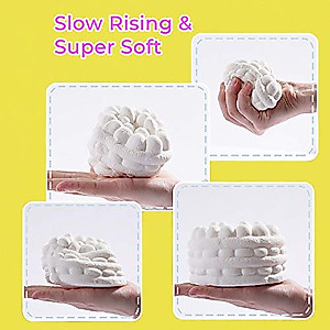 DIY Dessert Paint Your Own Squishies Kit for Kids, Slow Rise Squishies Top Christmas Arts and Crafts Toy for Girl & Boys,Ice Cream Food Squishies Blank White Squishys Creamy Scented Stress Relief Toy