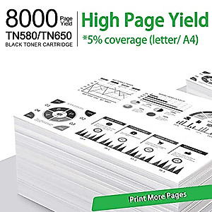 greencycle TN650 TN-650 Toner Cartridge Replacement Compatible for Brother DCP-8050DN DCP-8085DN HL-5340D HL-5350DN HL-5370DW MFC-8370 MFC-8480DN MFC-8880DN Series Printer (Black, 10 Pack)