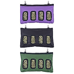 TSLIVE Rabbit Hay Feeder Bag, Guinea Pig Hay Feeder Storage, Rabbit Hay Bag, Guinea Pig Hay Feeder,18in X11 in Small Animal Feeder Bag,600D Oxford Cloth Fabric (Black)