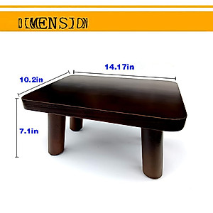 Lizipai Chestnut Brand Short Stool Wooden Stool, Solid Wood Stool, Small Short Stool, Shoe Changing Stool, Solid Wood Stool, Short Stool, Bench, Adult Portable Heavy Stool, (Brown)