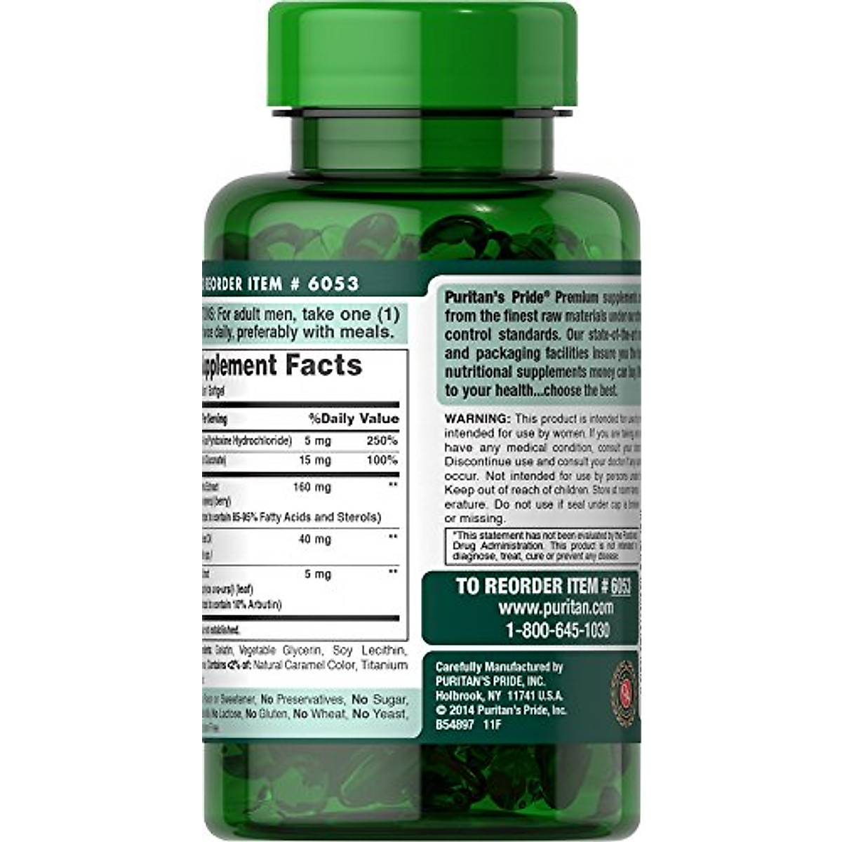 Puritans Pride Prosta-Metto Saw Palmetto Complex for Men-240 Softgels