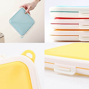 Sandwich Containers, Silicone Sandwich Storage With Snap-Off Sandwich Box Reusable Sandwich Holder For Snacks Storage (Pink)