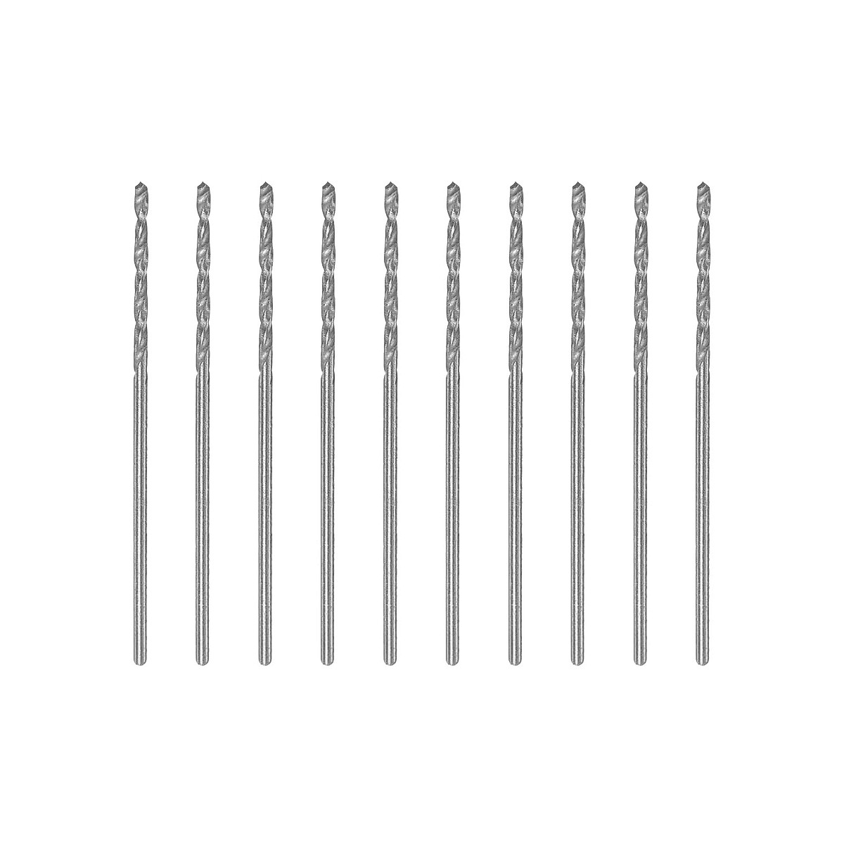 uxcell 10 Pcs 0.95mm HSS(High Speed Steel) W6542 Micro Drill Bits, Fully Ground Jobber 32mm Length Drill Bit for Mild Steel Copper Aluminum