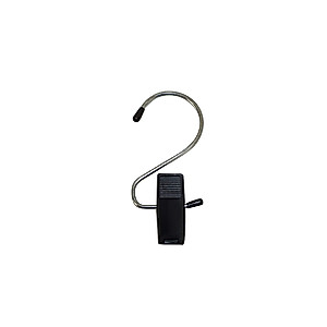 NAHANCO 610B12 Boot Clip Hanger, Chrome, Black Plastic Clip, 4.5” (Pack of 12)