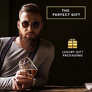 Dragon Glassware Whiskey Glasses, Clear Diamond Shaped Cocktail Barware, Unique Drinkware for Wine and Bourbon, Naturally Aerates, 10 oz Capacity, Set of 2