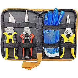 Garden Secateurs, Stainless Steel Pruning Shears, Garden Bonsai Tools, 3 Pack Ergonomic Garden Secateurs Set for Fruit Branch, Hedge, Fruits & Vegetables, Plants(With Garden Gloves and Box)
