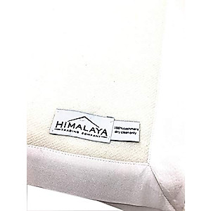 Himalaya Trading Company 100% Cashmere Luxury Queen Bed Blanket in White, Extra Soft Plush Twill 2-Ply Weave, Silk Satin Border, Sustainably Hand Woven, 90" x 90" Size (White)