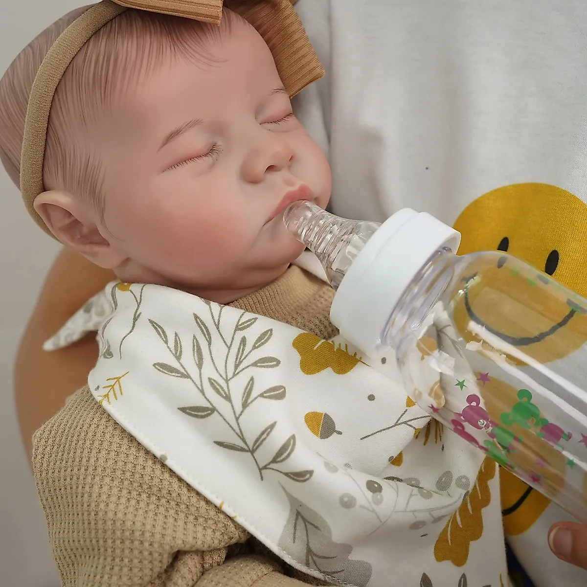 MYREBABY Lifelike Reborn Baby Doll,17 Inch Realistic Reborn Baby Doll,Newborn Baby Dolls Soft Full Vinyl Body Poseable Real Life Baby Dolls with Feeding Kit Gift Box for Kids Age 3+