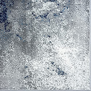 LUXE WEAVERS Cambridge Collection Abstract Area Rug 1685 Blue 5x7