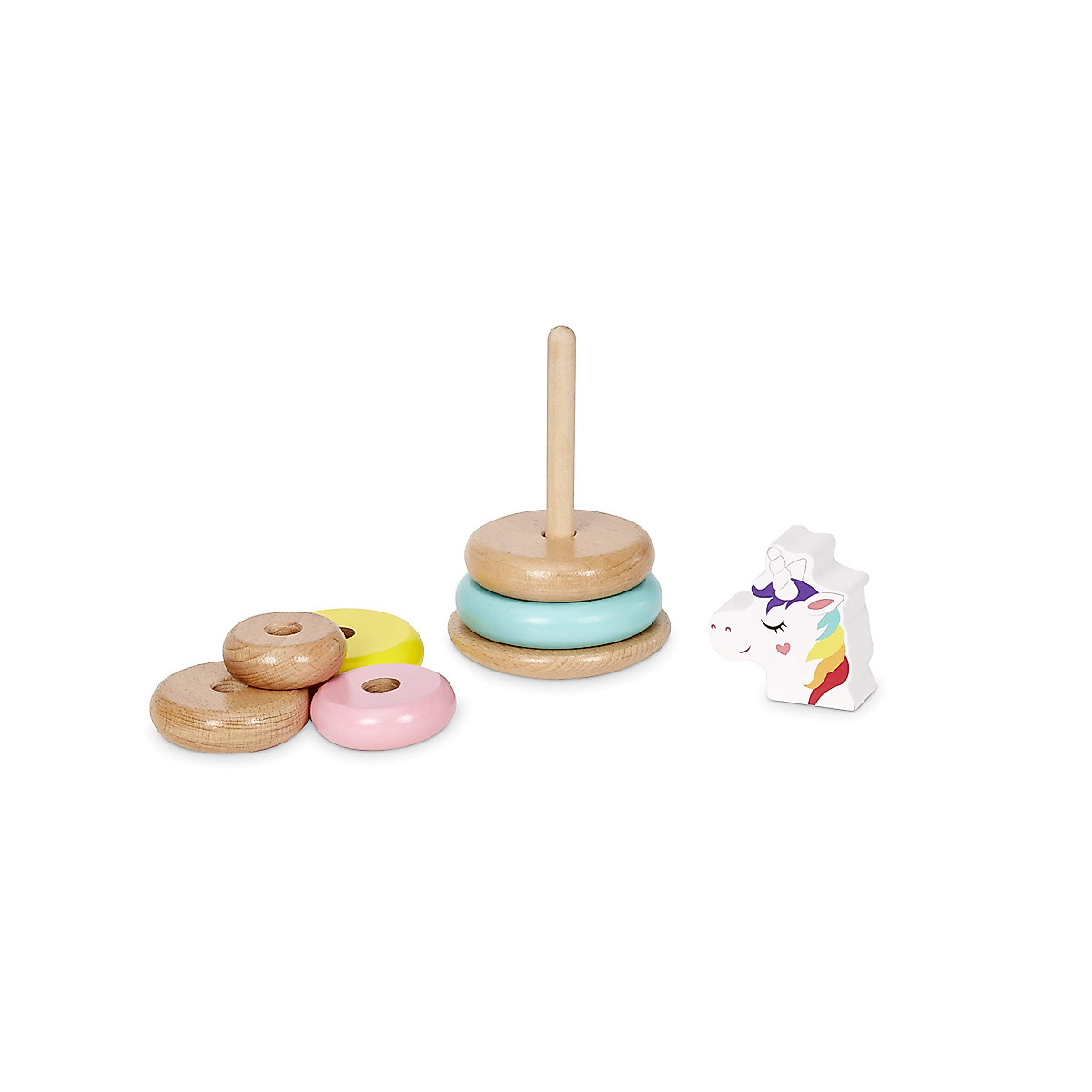 Little Tikes Wooden Critters Unicorn Shape Stacker Developmental Toy