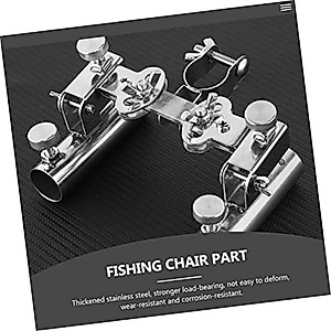 TOKIDNY 1pc Multipurpose Stand Tools Ice Rods for Equipment Part Chair Metal Stainless Rack Accessory Pole Rod Dual Umbrella Holder Universal Mount Double Hole Fishing Steel Adjustable