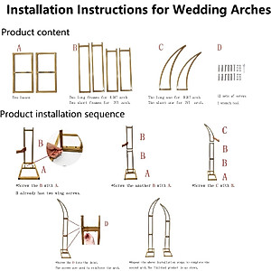 gooatry 6.9&8.2 FT Backdrop Stand,Gold Balloon Arch Stand,Curved Design Flower Balloon Frame,Arch Photography Backdrop Stand for Wedding,Party,Birthday,Event Decor,(2.1M&2.5M,6.9&8.2 FT)