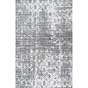 nuLOOM Deedra Modern Abstract Area Rug - 2x3 Accent Rug Modern/Contemporary Grey/Ivory Rugs for Living Room Bedroom Dining Room Entryway Kitchen
