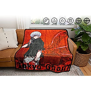 Tokyo Ghoul Ken Kaneki Rinkaku Kagune Fleece Throw Soft Lightweight Blanket 45x60 Inches