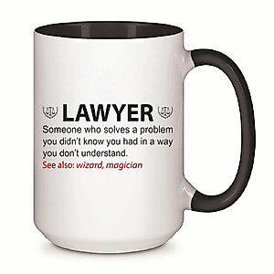 Law Meaning Definition Gift for Lawyers 11oz 15oz Inner Color Accent Mug