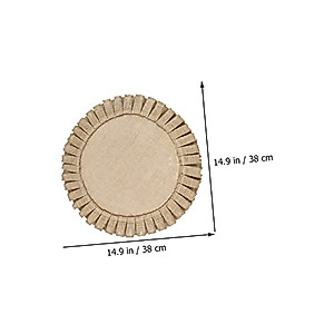 Alipis 2pcs Burlap Placemat Woven Placemat Desk Mat for Desktop Individuales para Mesa De Hot Dish Holder Table Pot Mat Coffee Cup Coaster Jute Rustic Place Mats Placemats