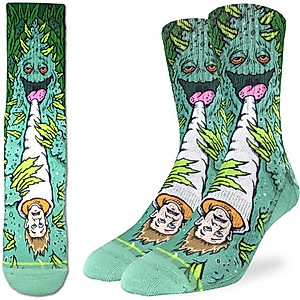 Good Luck Sock Men's Weed Smoking a Human Socks, Adult, Shoe Size 8-13
