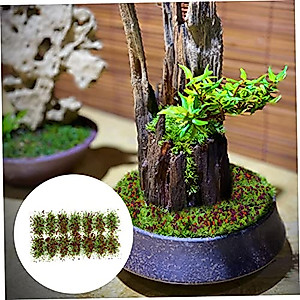 HANABASS 2 Boxes Tufts Scenery Tabletop Building Modelling Diorama Flower H Miniature Irregular Gaming for Cluster Hobby Static Train Railroad Adhesive Sand Bushy Layout Groups Grass of