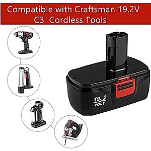orstaimer 2Packs 3.5Ah 19.2V Ni-CD Replacement Battery for Craftsman C3 DieHard 130279005 130279003 130279017 315.113753 315.115410 315.11485 1323903 1323517 11375 11376 Cordless Drills