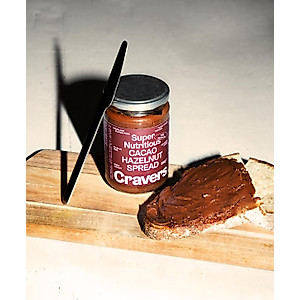 Cravers Cacao Hazelnut Spread No Added Sugar - Vegan, Paleo, Kosher & Gluten Free - No Palm Oil & No Artificial Sweeteners & Non MGO